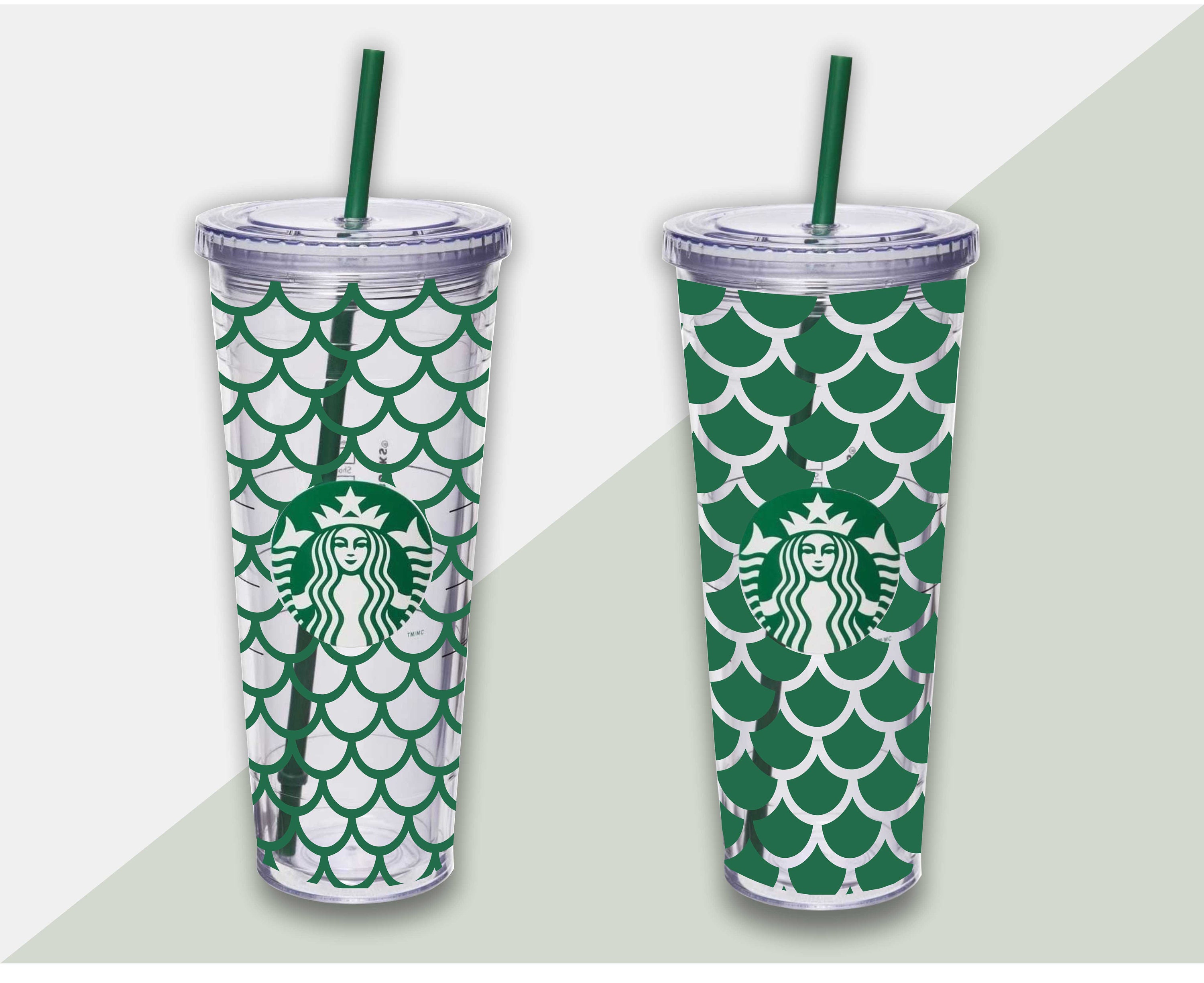 Seamless Mermaid Scales Starbucks Cold Cup SVG Mermaid Full - Etsy Canada
