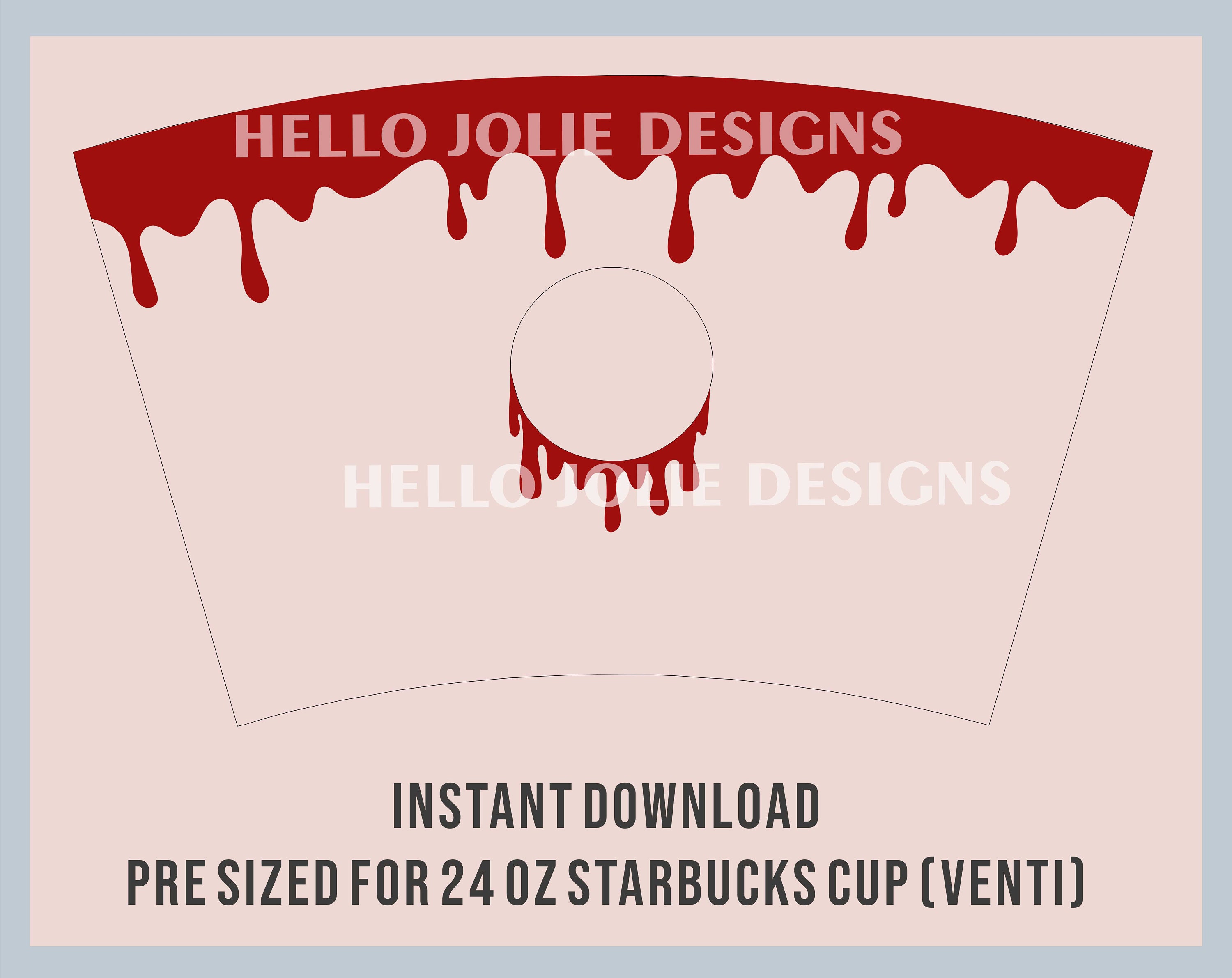 Full Wrap Dripping Blood Cold Cup Svg, Halloween Venti Cold Cup SVG ...