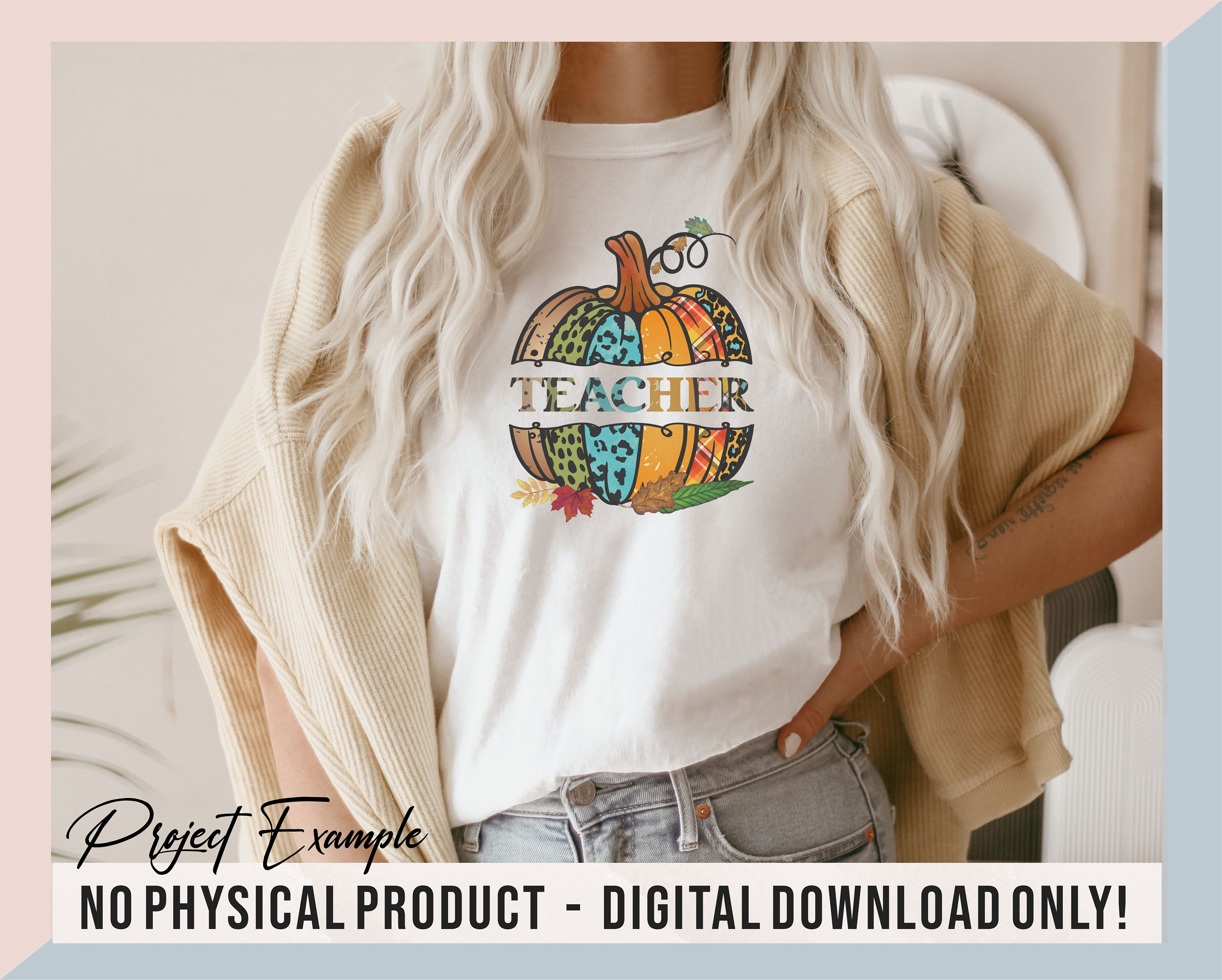 Teacher Split Pumpkin Png Thankful Teacher Png Teacher - Etsy