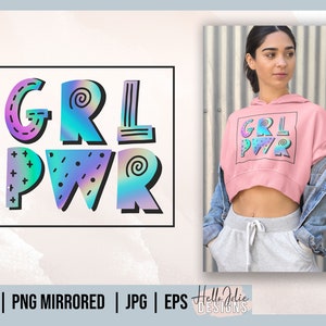Holographic Girl Power Clipart, Girl Power Sublimation, HTV Transfers ...