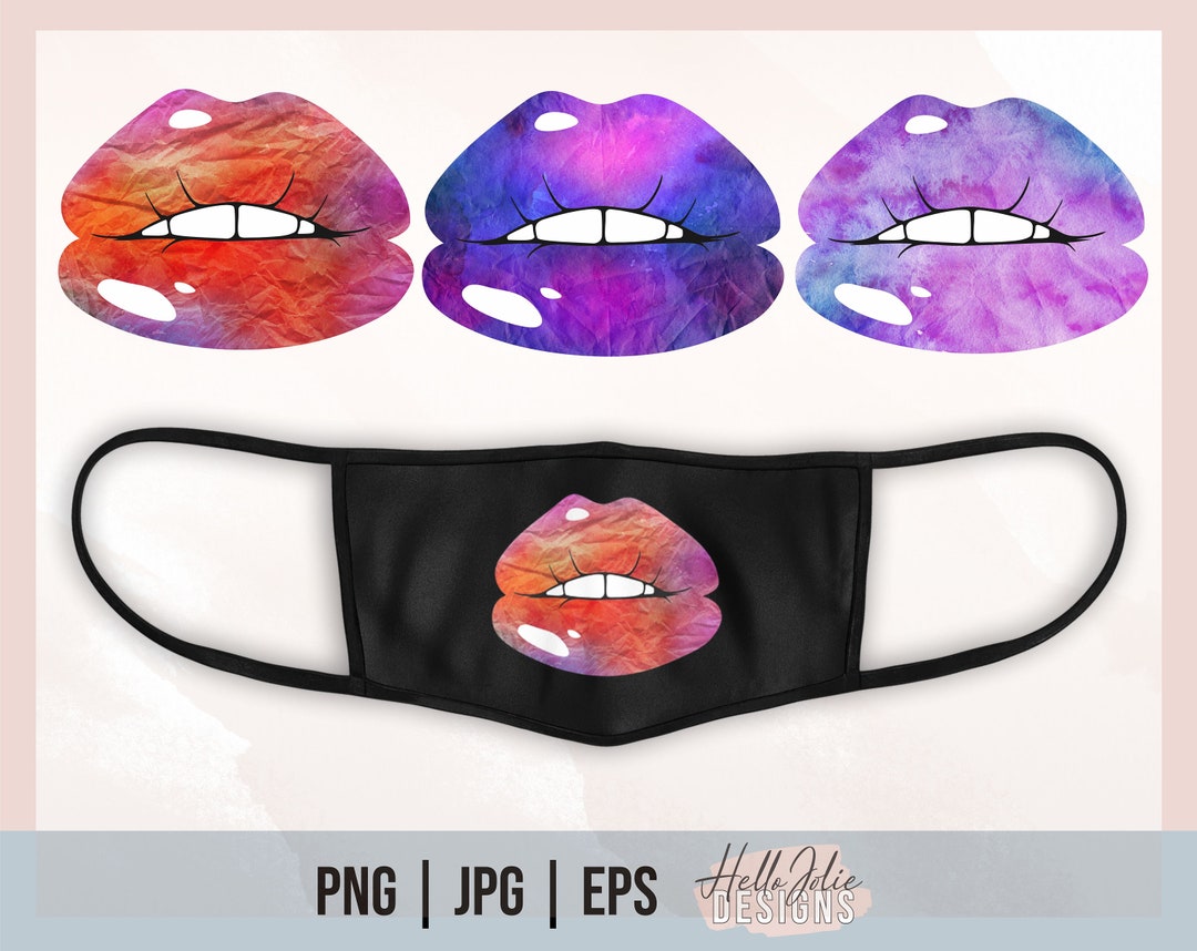 Watercolor Textured Lips Clipart, Lips PNG, Lips Clip Art, Sublimation ...