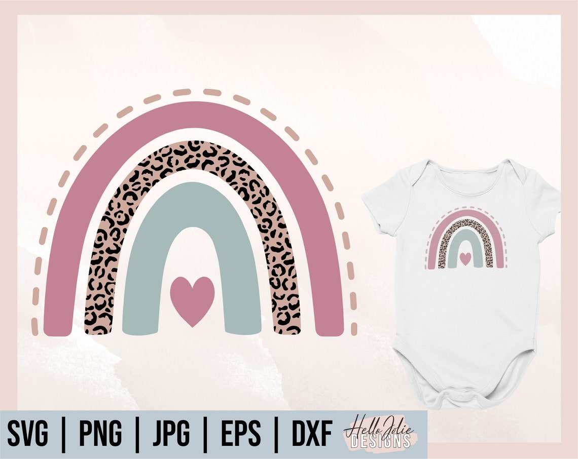 Boho Leopard Rainbow Svg Rainbow Svg Leopard Print Svg - Etsy