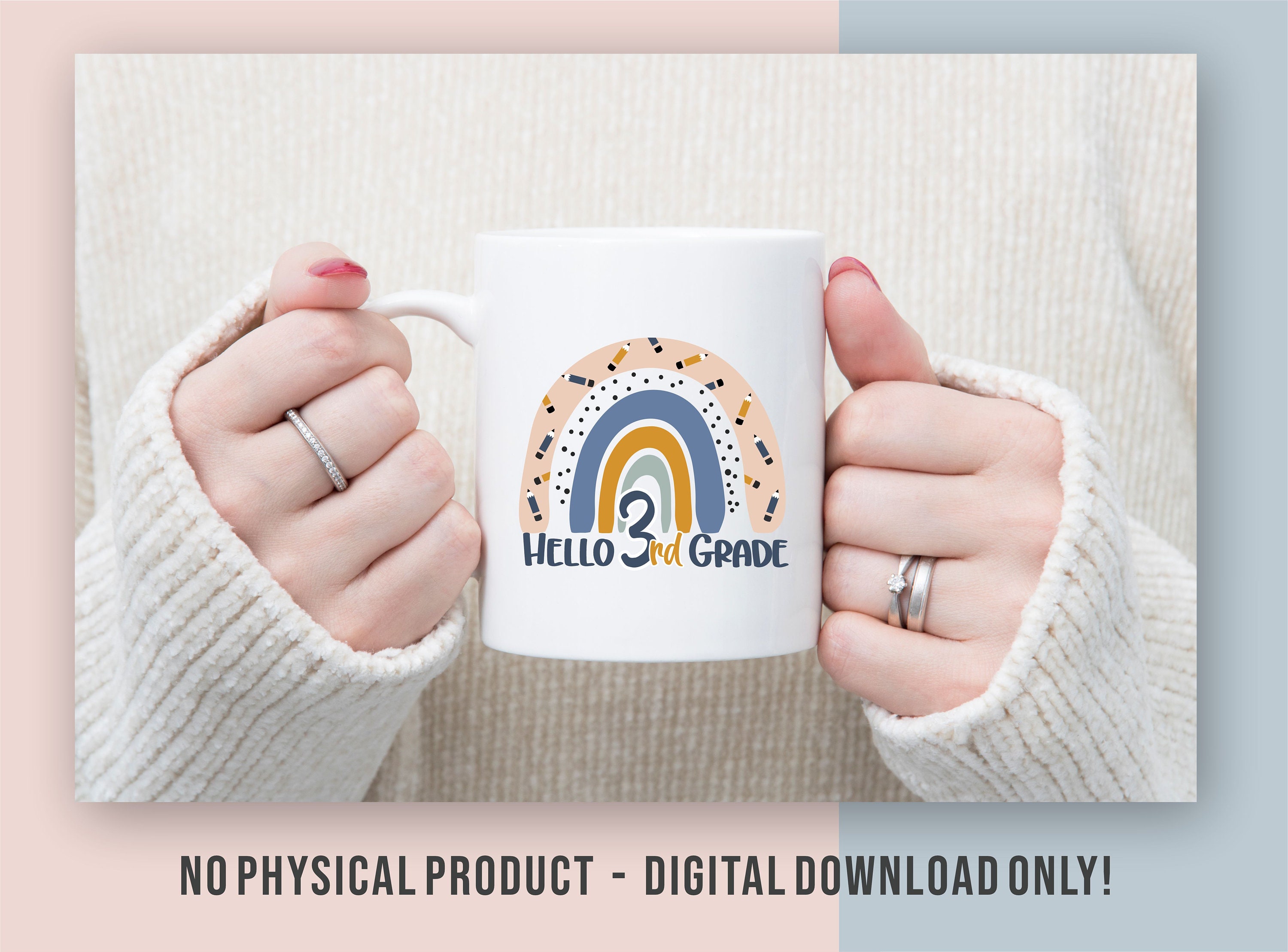 Hello Third Grade svg First Day of School svg Third Grade | Etsy