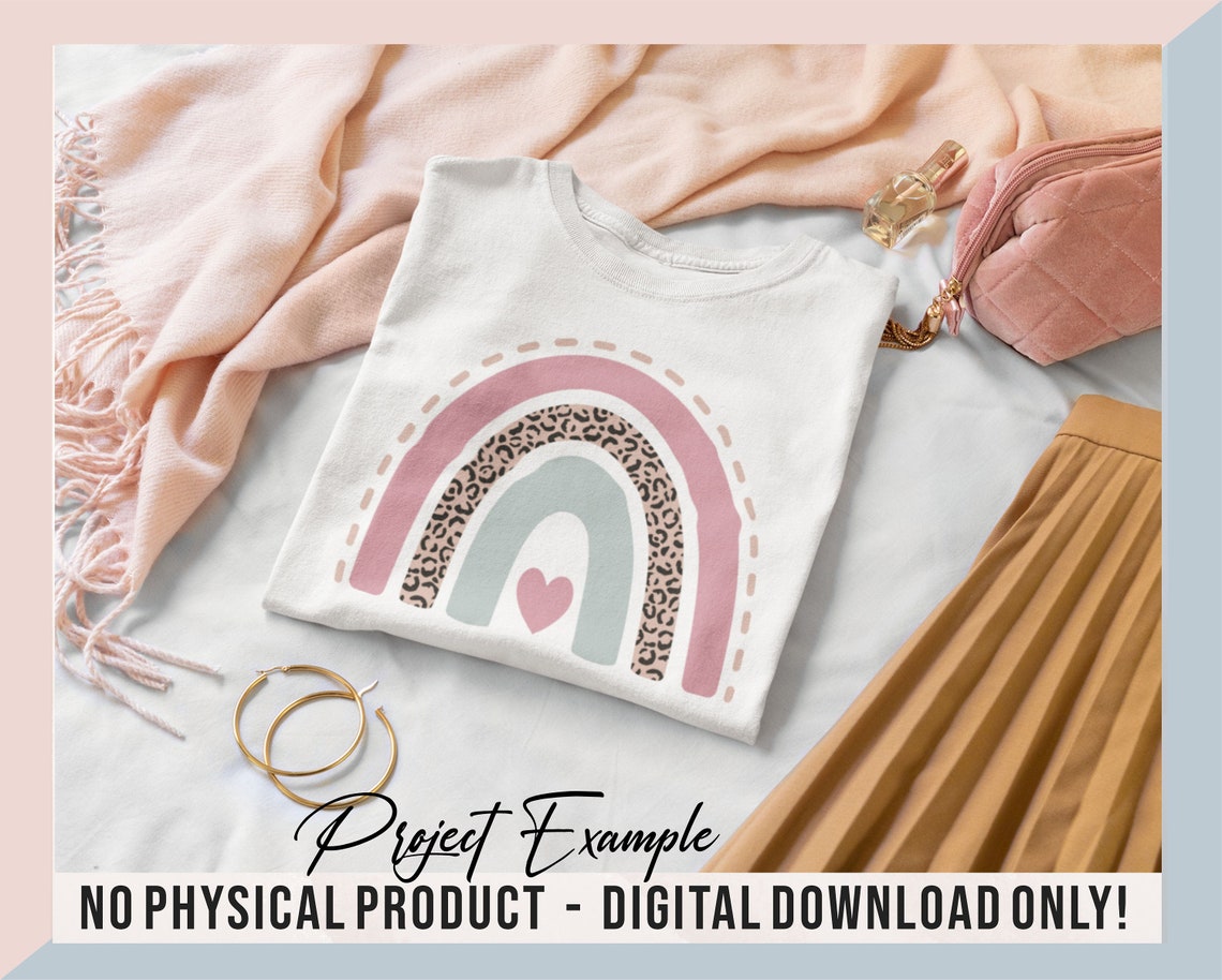 Boho Leopard Rainbow Svg Rainbow Svg Leopard Print Svg - Etsy