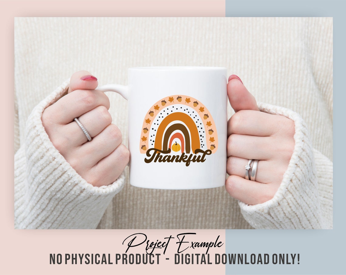 Thankful Rainbow Svg Fall Rainbow Svg Thankful Svg Boho - Etsy