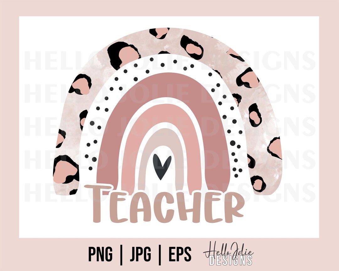 Teacher Rainbow Clipart, Teacher Png, Teacher Sublimation, Back to ...