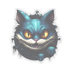 Spooky Halloween Kitty Cat Sticker: Creepy Vinyl Decal - Etsy
