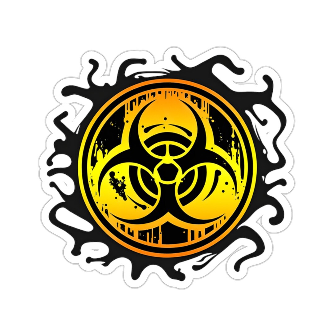 Biohazard Symbol Vinyl Sticker: Spooky Halloween Decal - Etsy