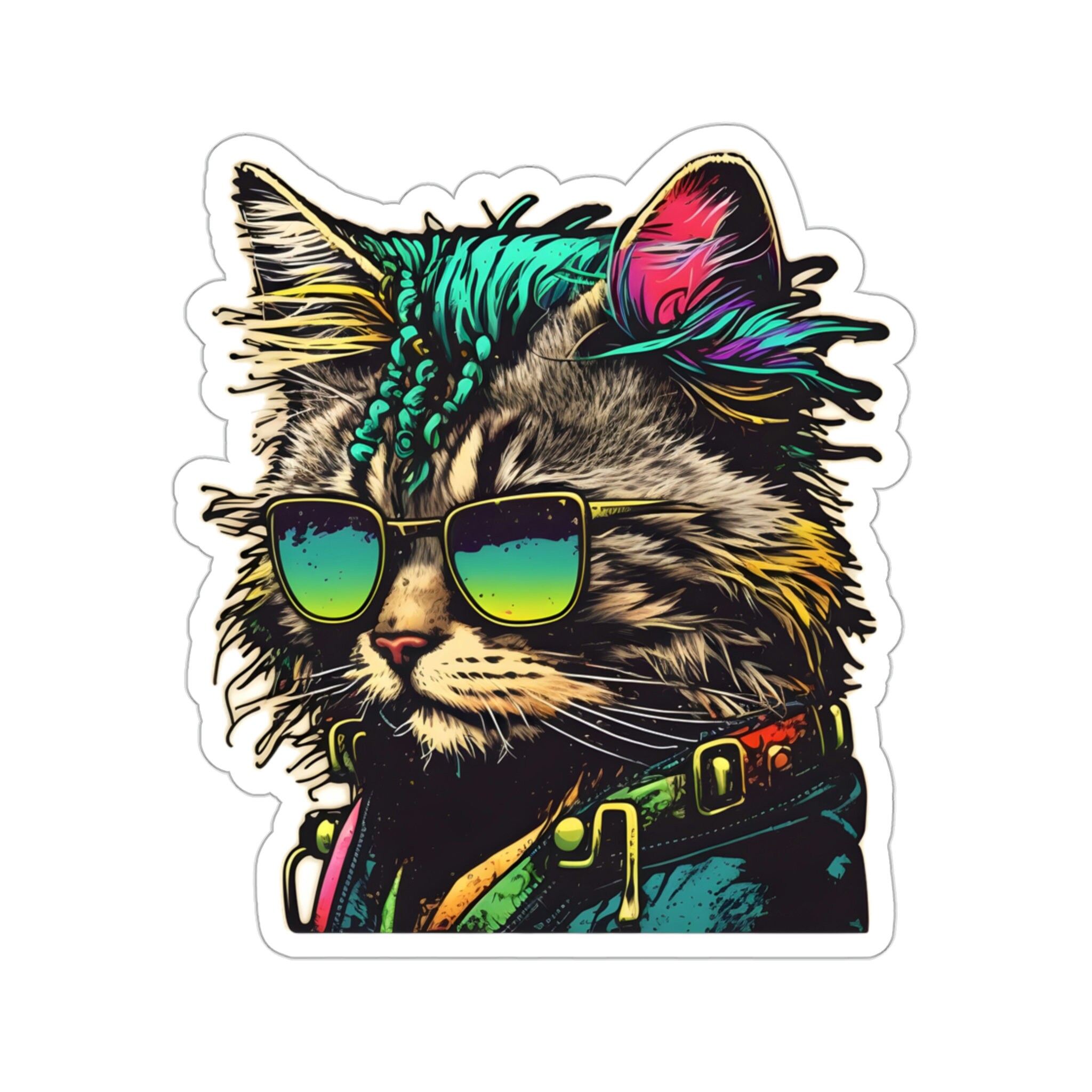 80's Cat Stickers HQ11 Retro Kitty Cat Cartoon Gift - Etsy