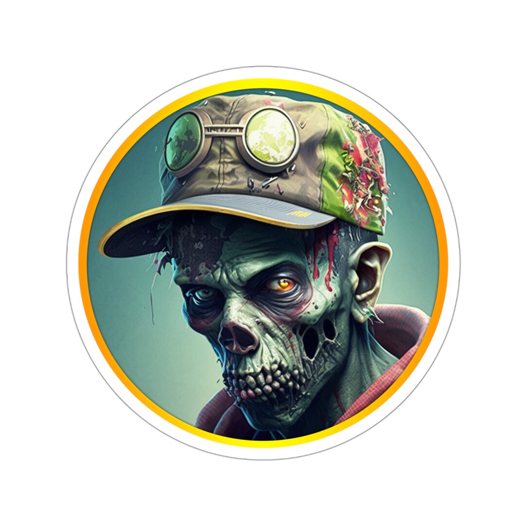 Punk Zombie Sticker Series, #3, Colorful Zombie, Punk Rock, Gift ...