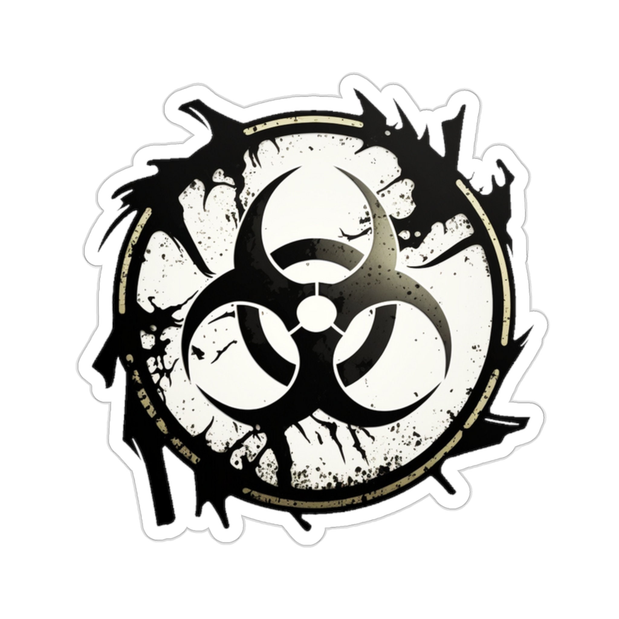 Biohazard Symbol Sticker, B2, Hazardous, Danger Sticker, Beware, Creepy ...