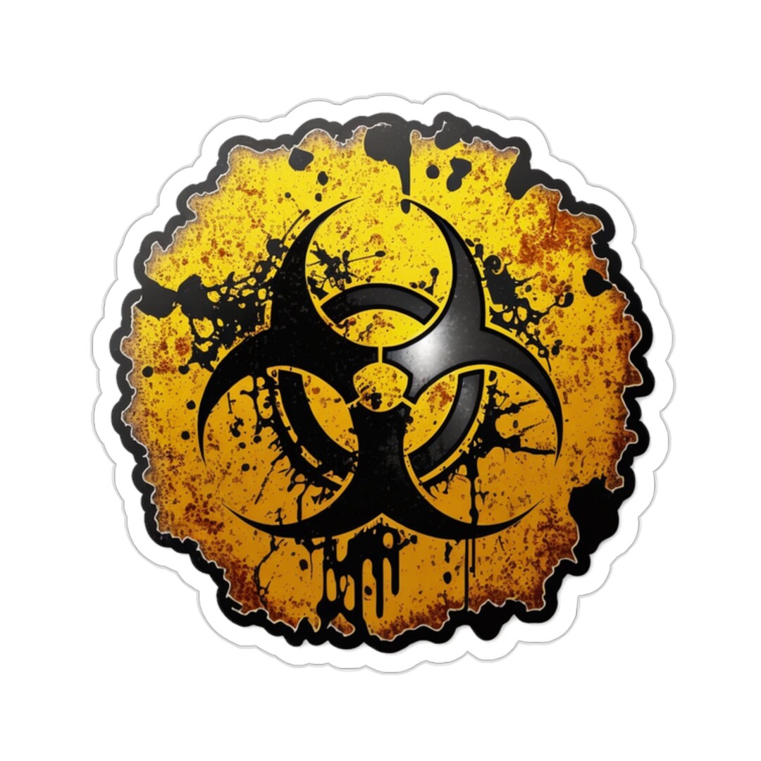 Biohazard Symbol Sticker, B3, Hazardous, Danger Sticker, Beware, Creepy ...