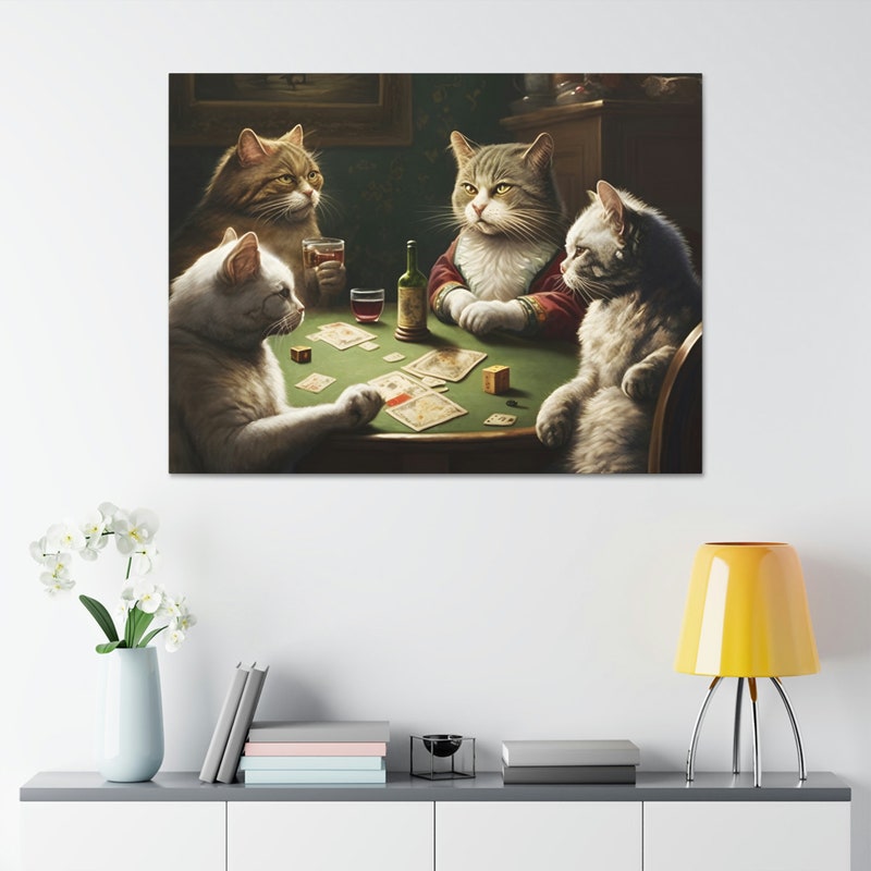 Cats Playing Poker - Etsy