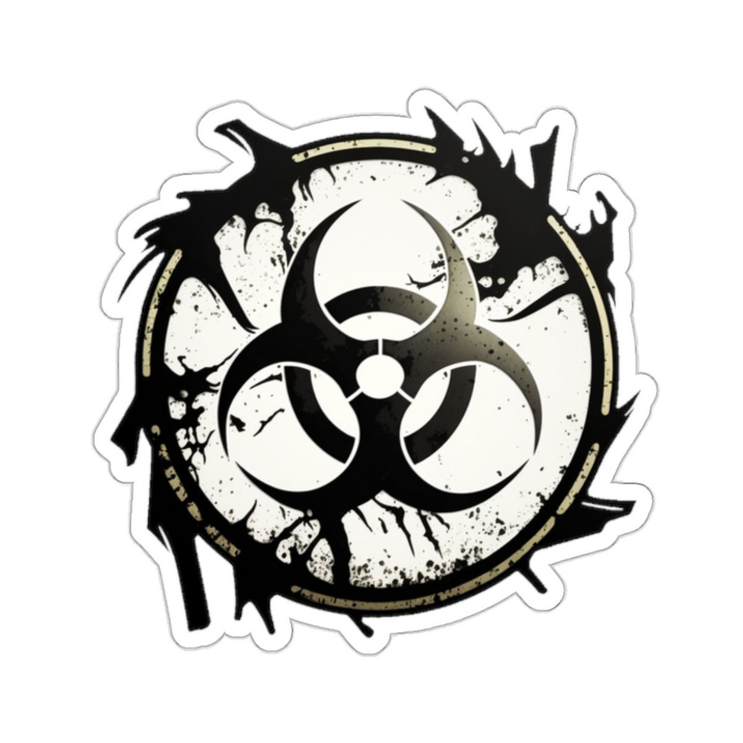 Biohazard Symbol Sticker, B2, Hazardous, Danger Sticker, Beware, Creepy ...