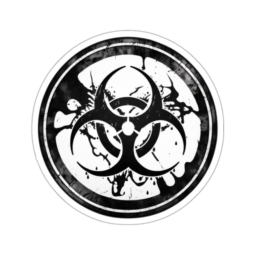 Biohazard Symbol Sticker, B5, Hazardous, Danger Sticker, Beware, Creepy ...