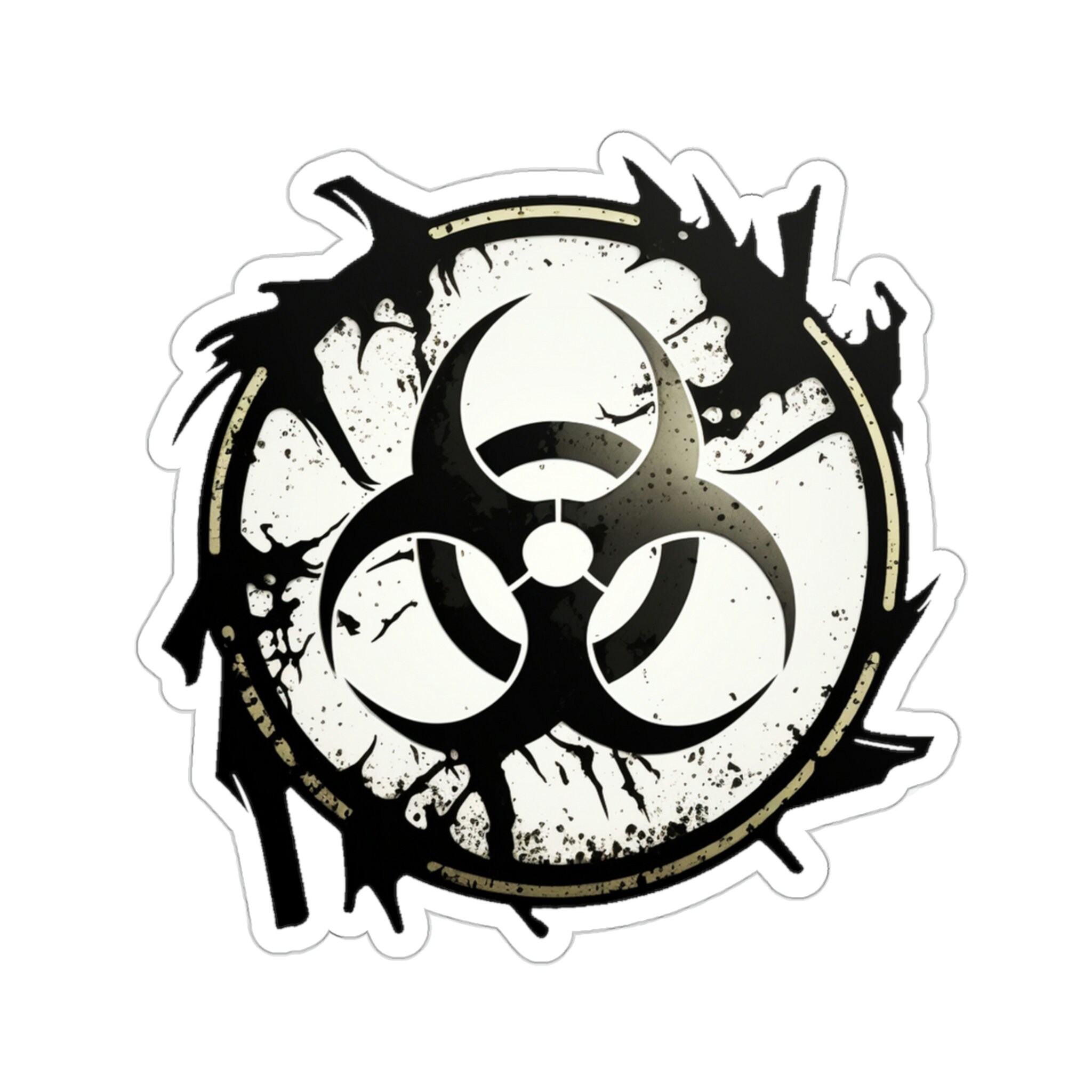 Biohazard Symbol Sticker, B2, Hazardous, Danger Sticker, Beware, Creepy ...