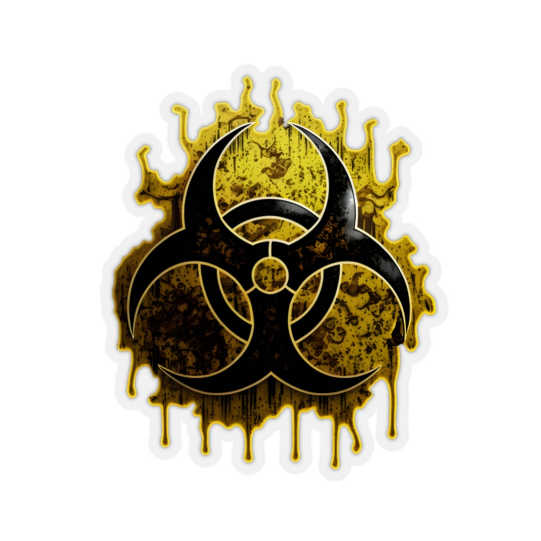 Biohazard Symbol Sticker, B8, Hazardous, Danger Sticker, Beware, Creepy ...