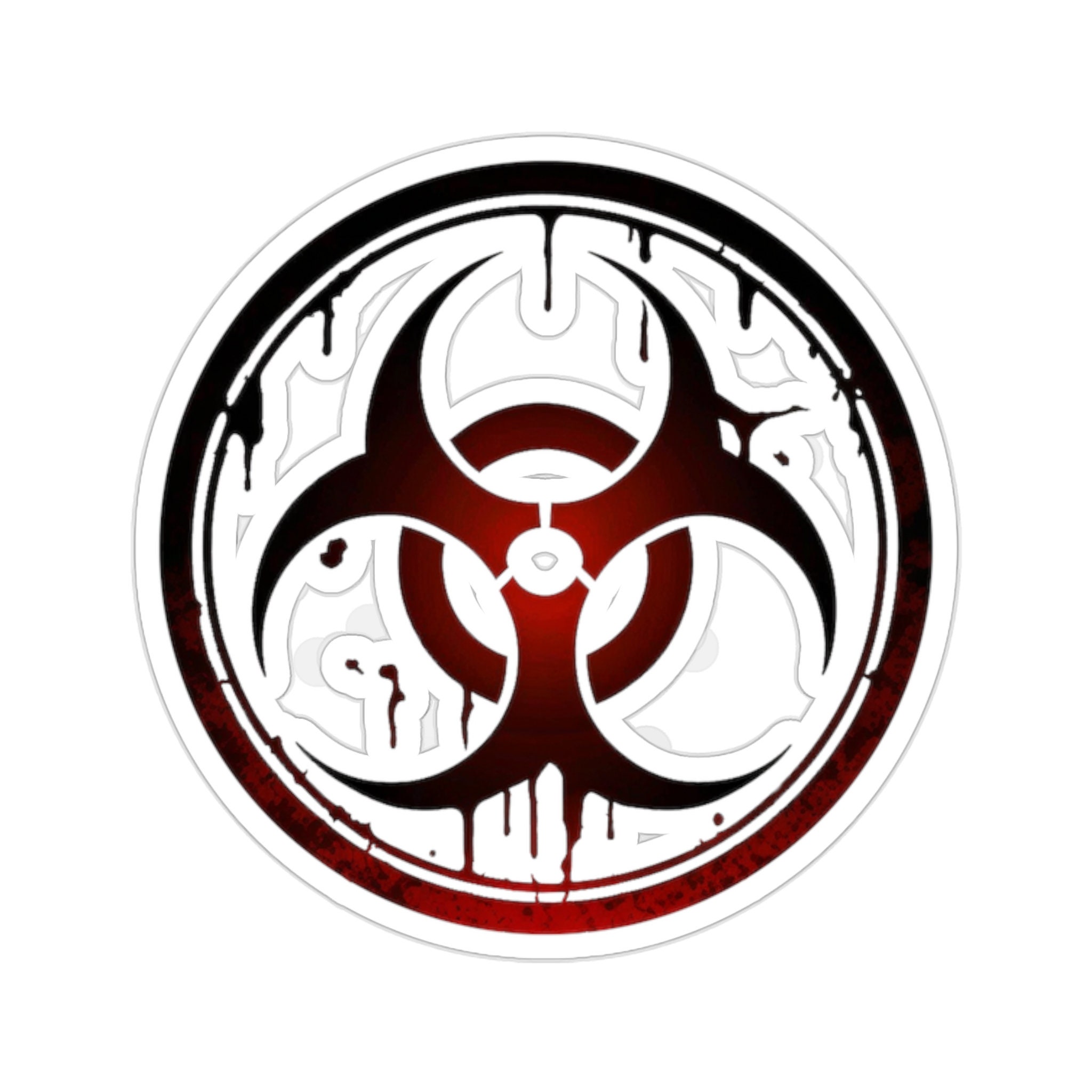 Biohazard Symbol Sticker, B1, Hazardous, Danger Sticker, Beware, Creepy ...