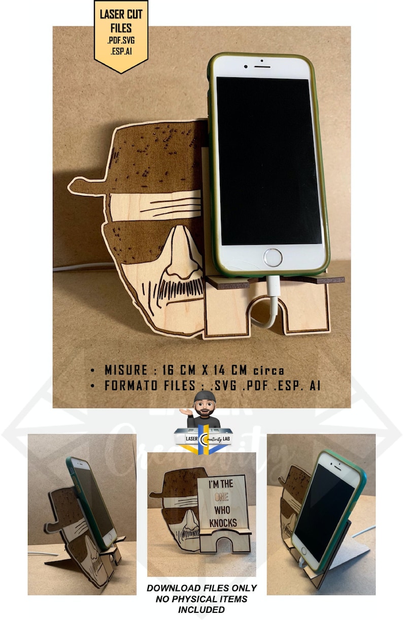 Breaking Bad Phone Stand / Phone Stand SVG Laser Cut Files PDF SVG ...