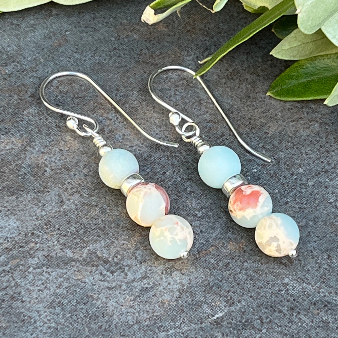 Sterling Silver Jasper Earrings Beautiful Unique Jasper Jewellery - Etsy