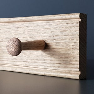 Oak Peg Rail Solid Oak Shaker Peg Key Rack Storage Rack. - Etsy UK