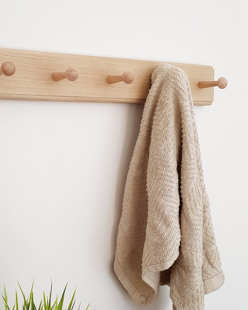 Oak Peg Rail Solid Oak Shaker Peg Key Rack Storage Rack. - Etsy UK
