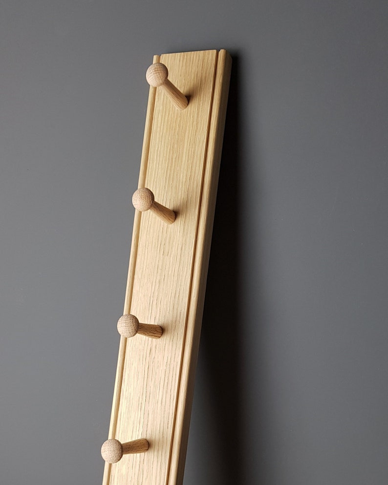 Oak Peg Rail Solid Oak Shaker Peg Key Rack Storage Rack. - Etsy UK