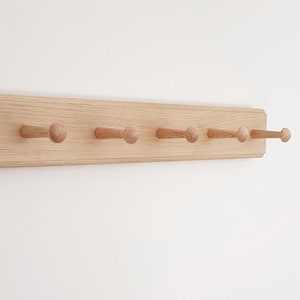Oak Peg Rail, Solid Oak Shaker Peg, Key Rack, Storage Rack. - Etsy UK