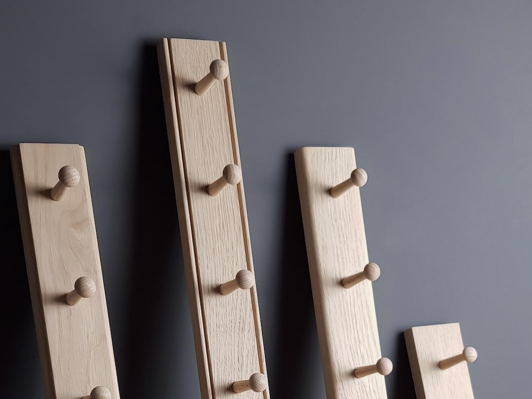 Oak Peg Rail, Solid Oak Shaker Peg, Key Rack, Storage Rack. - Etsy UK