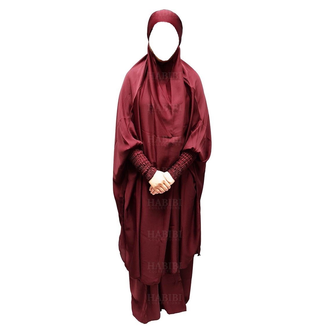 Muslim Islamic Women Prayer Maxi Dress Overhead Khimar Burqa | Etsy