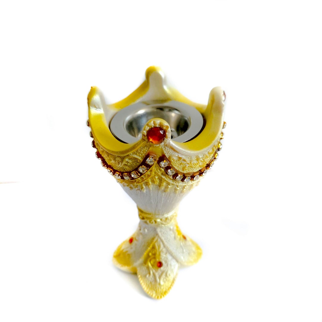 Incense Bakhoor Burner Mabkhara White/yellow Jewel Diamond - Etsy UK