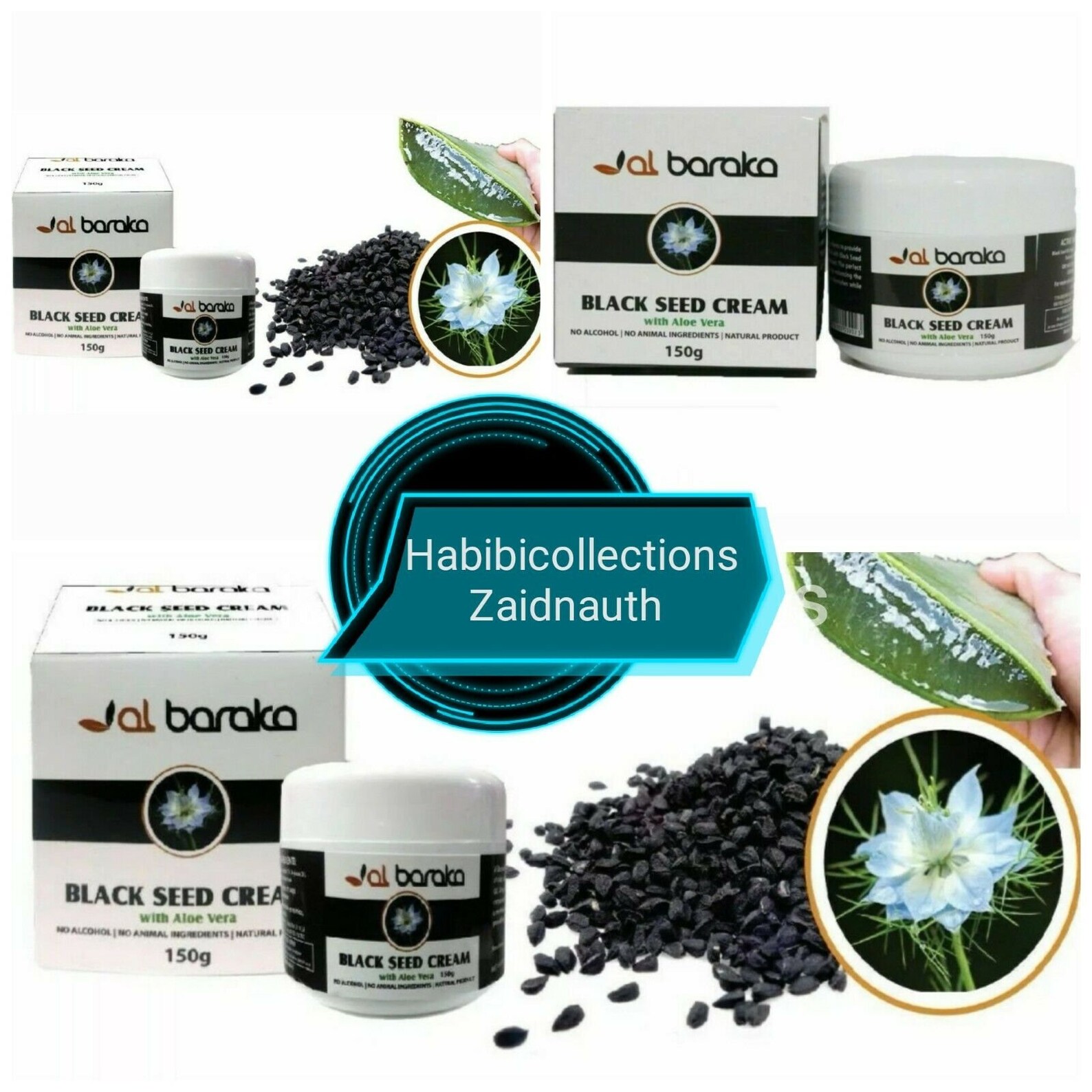 2 X 150g Black Seed Cream by Al Baraka With Aloe Vera no - Etsy