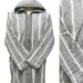 Men's Moroccan Hooded Wool Winter Baja Jerga Jacket Striped Grey/white ...