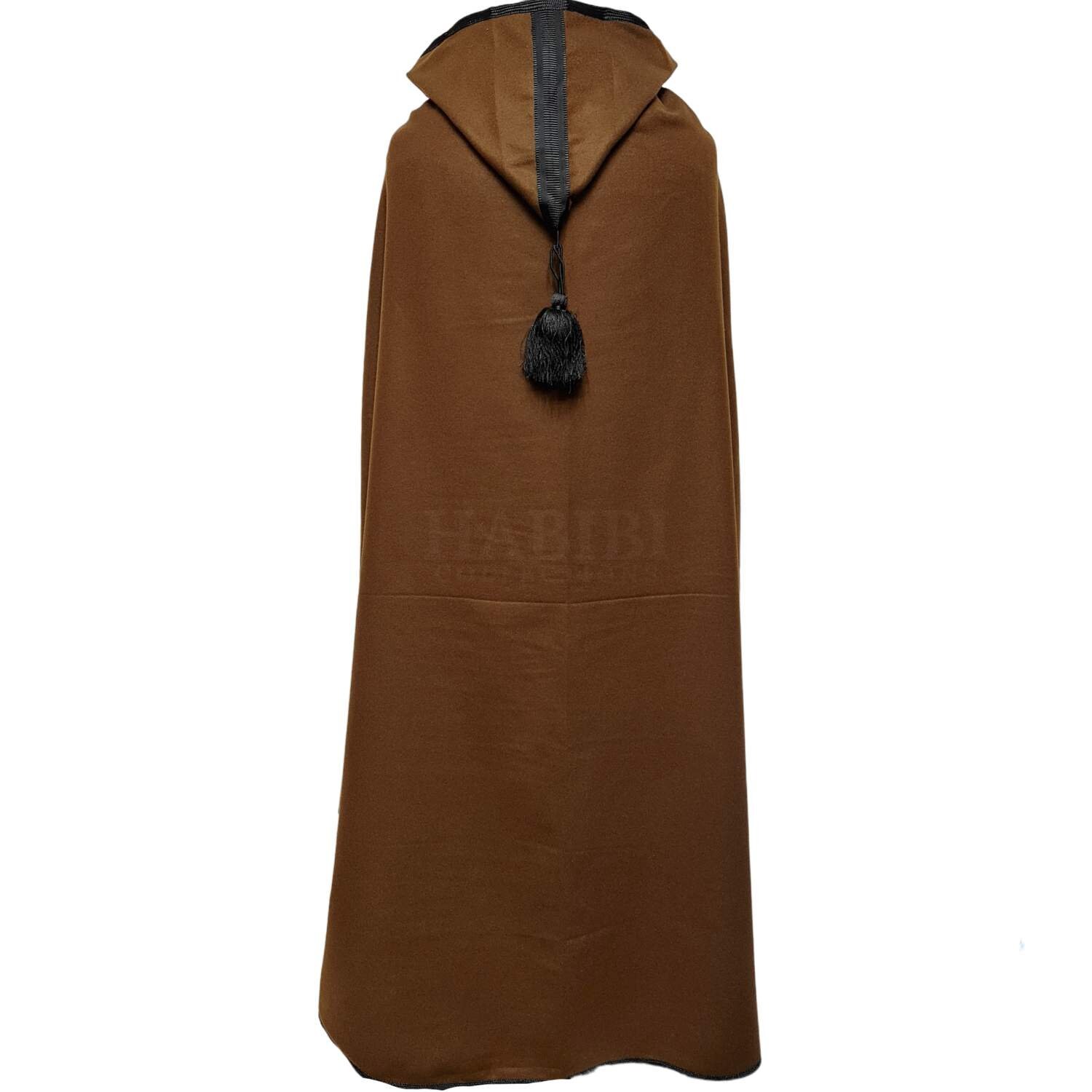 Moroccan Djellaba Cloak Cape Brown Cashmere Wool Blend Silham - Etsy