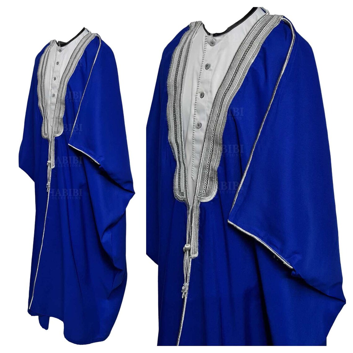 Men's Premium Short Sleeve Arabian Bisht Royal Blue Cloak | Etsy