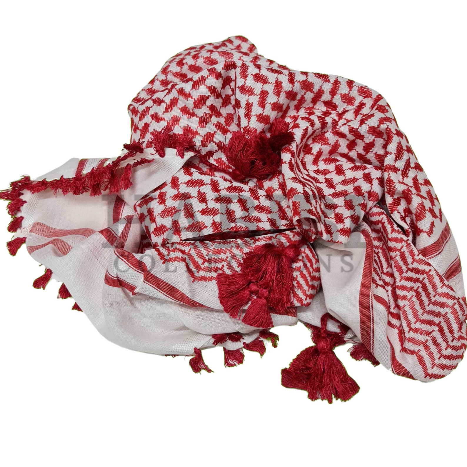 Red/white Shemagh Arab Head Scarf Wrap Arafat Keffiyeh - Etsy Canada