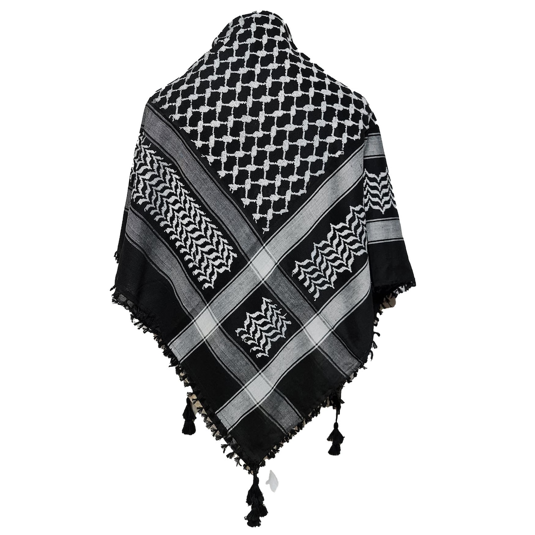Big Authentic Nice Quality Arab Palestine Afghan Style Scarf Shemagh ...