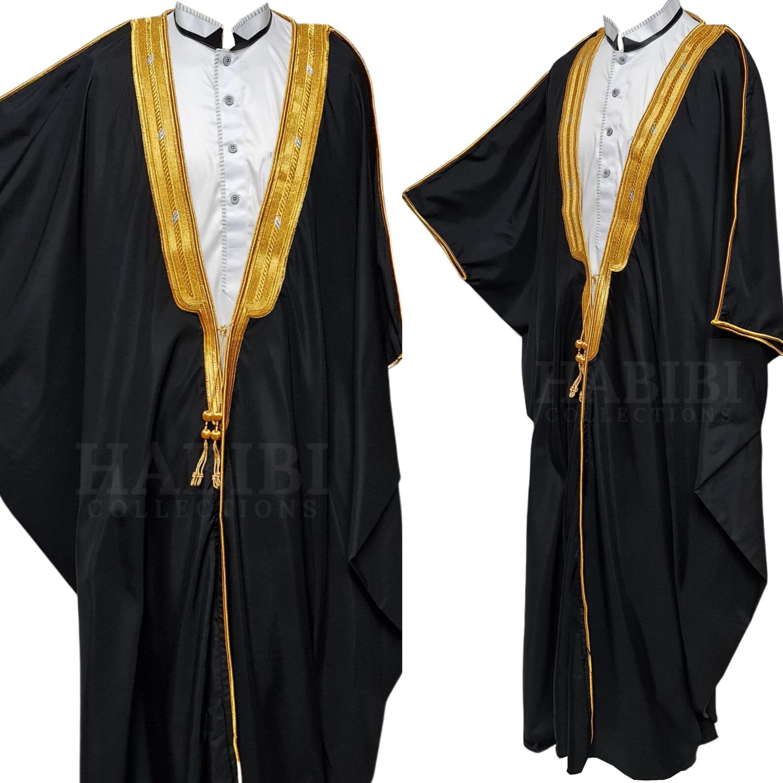 Mens PREMIUM 3-quarter Sleeve Arabian Bisht Cloak Arab Dress - Etsy
