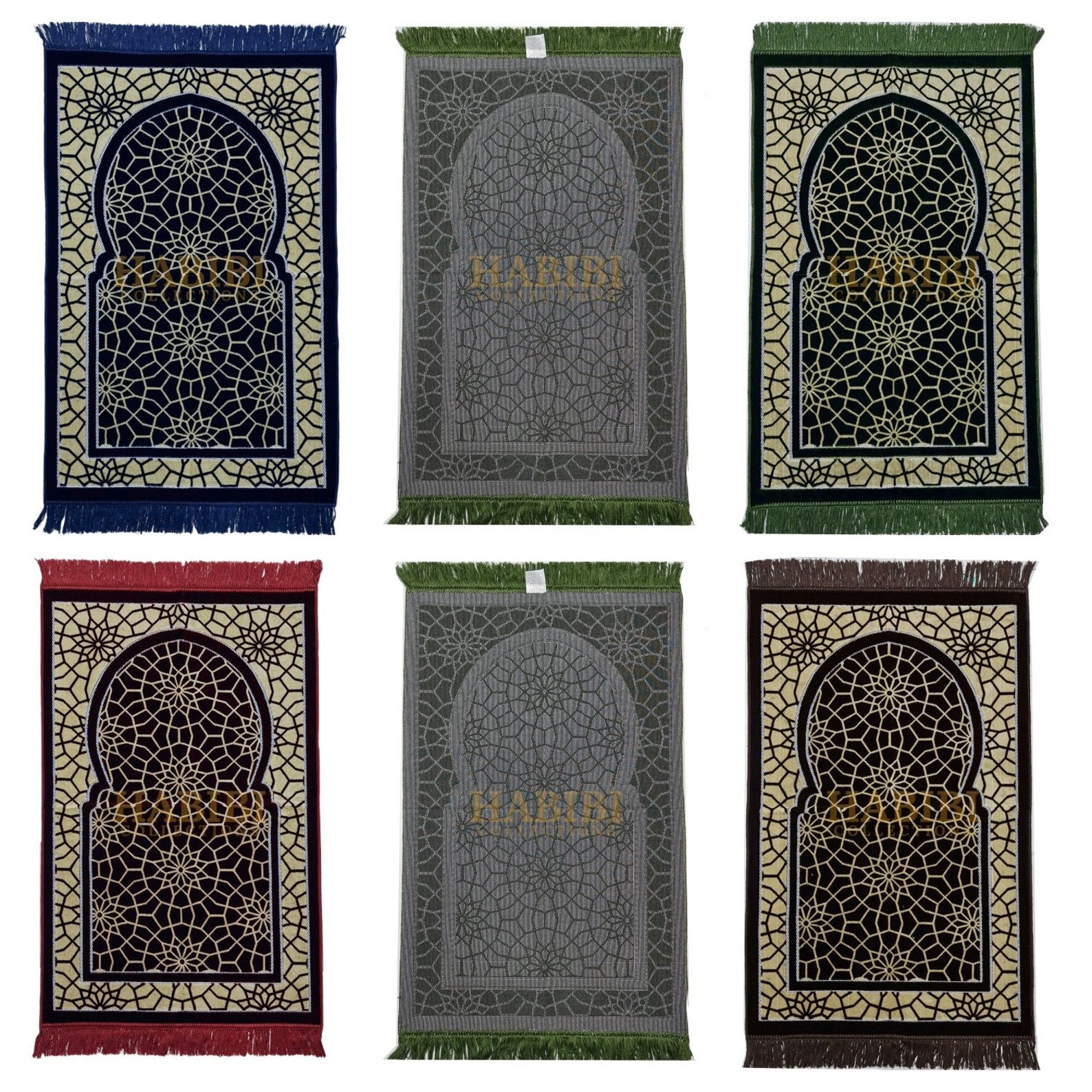 Super Soft Geometric Pattern Islamic Prayer Mat Jannamaz - Etsy UK