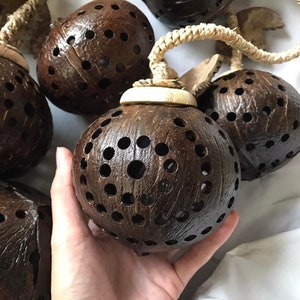24 String Lights Coconut Lamp Hanging Lamp Coconut Shell Decor Porch ...