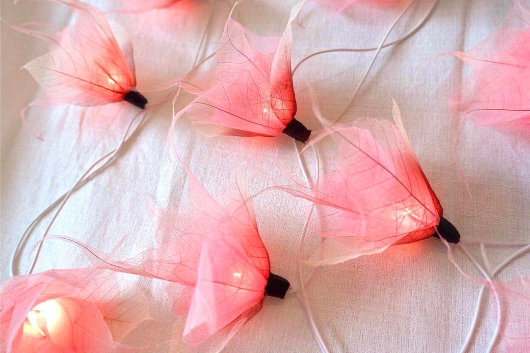 String Lights Flower Pink Pastel/ Fairy String Lights for Bedroom Decor ...