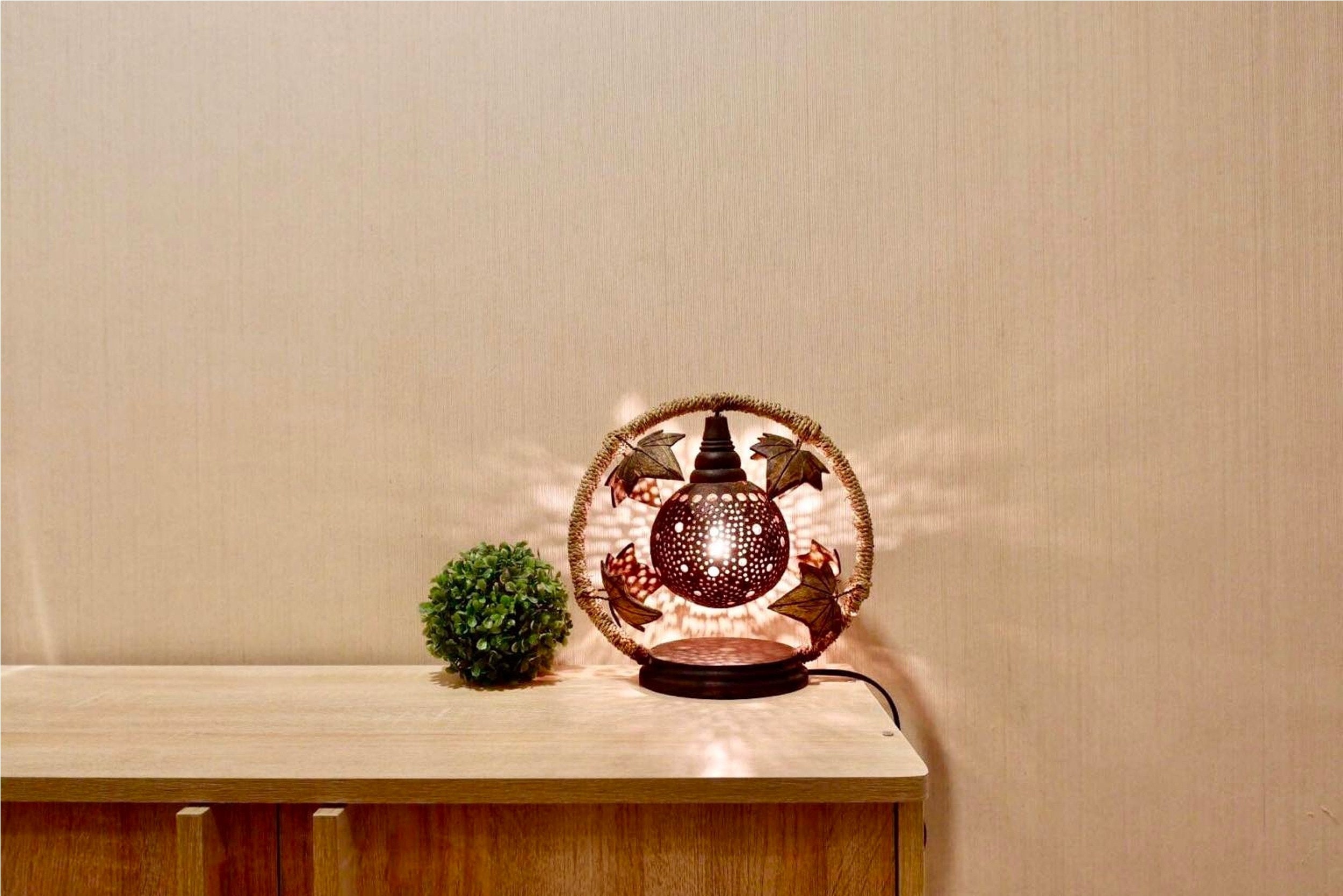 1 Balls Coconut Lamp Made of Coconut Shell for Bedroom Lamp - Etsy