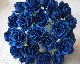 1cm Blue Paper Flowers Mulberry Paper Flowers Miniature - Etsy