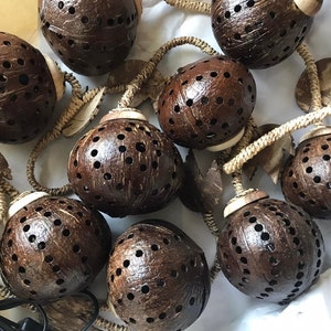 24 String Lights Coconut Lamp Hanging Lamp Coconut Shell Decor Porch ...