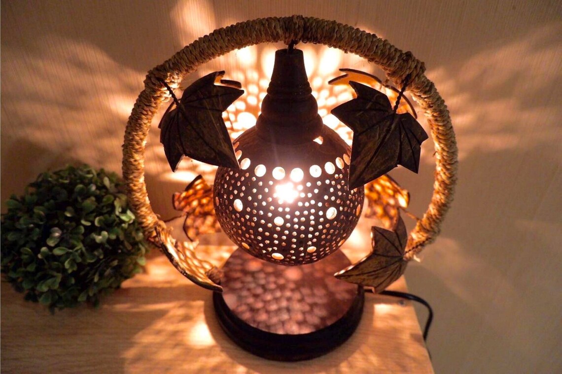 1 Balls Coconut Lamp Made of Coconut Shell for Bedroom Lamp - Etsy
