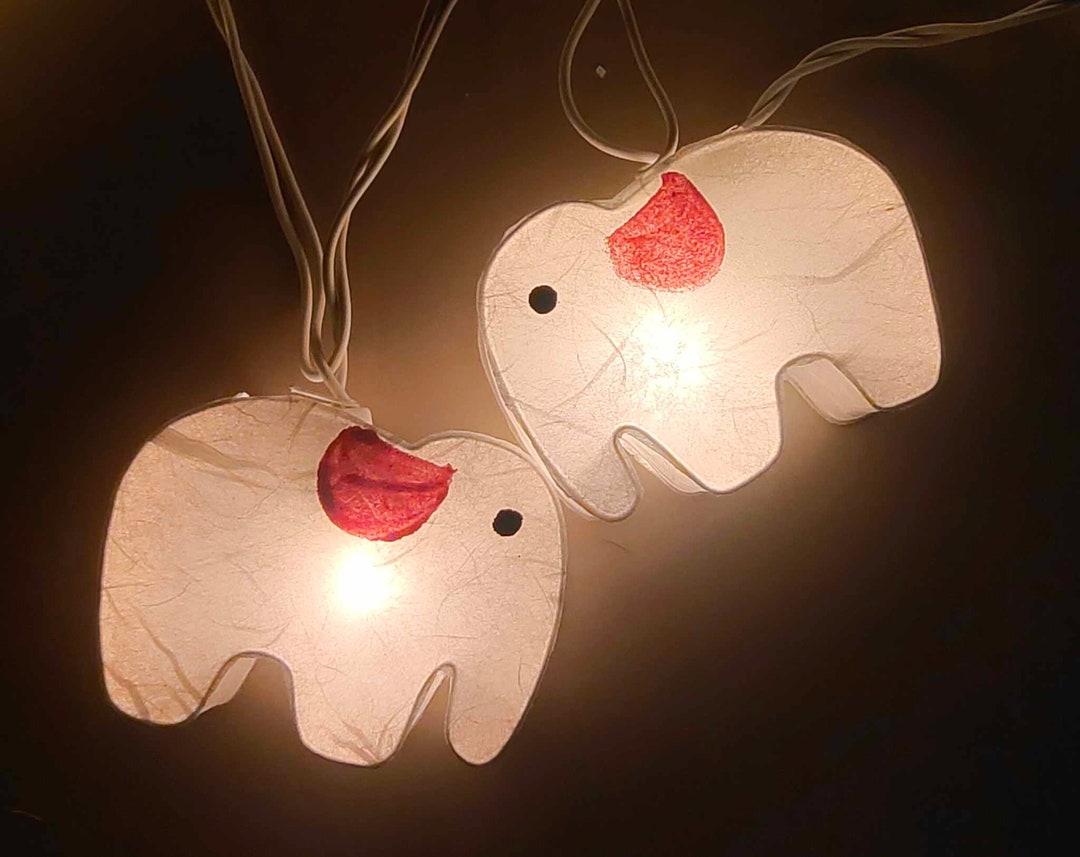 String Light Elephant Lamp, Elephant Light Nursery Decor, Baby Shower ...
