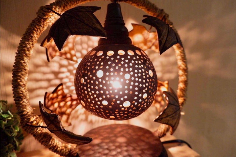 1 Balls Coconut Lamp Made of Coconut Shell for Bedroom Lamp - Etsy
