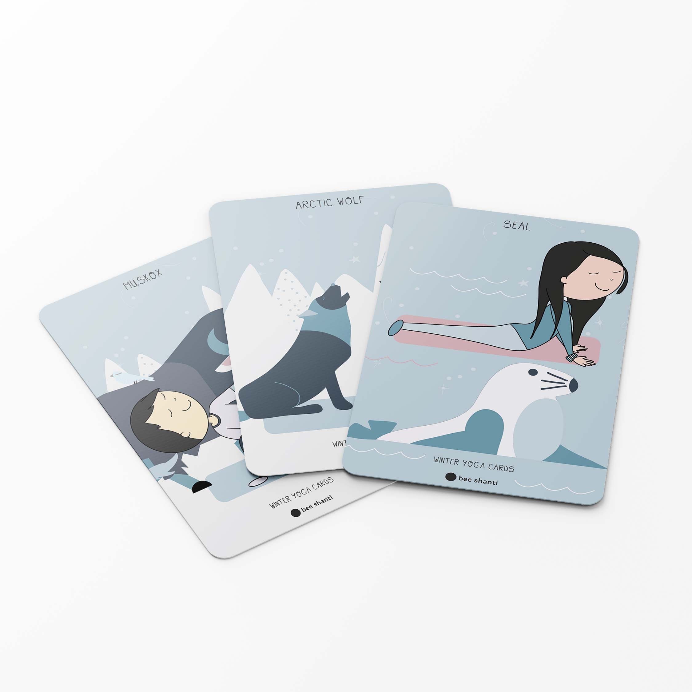 Printable Winter Yoga Cards for Kids - 20 Asanas With Animals and Other ...
