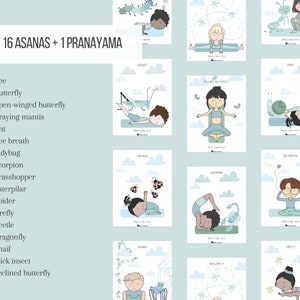 Insect & Bug Yoga Cards for Kids - 16 Asanas + 1 Pranayama | INSTANT ...