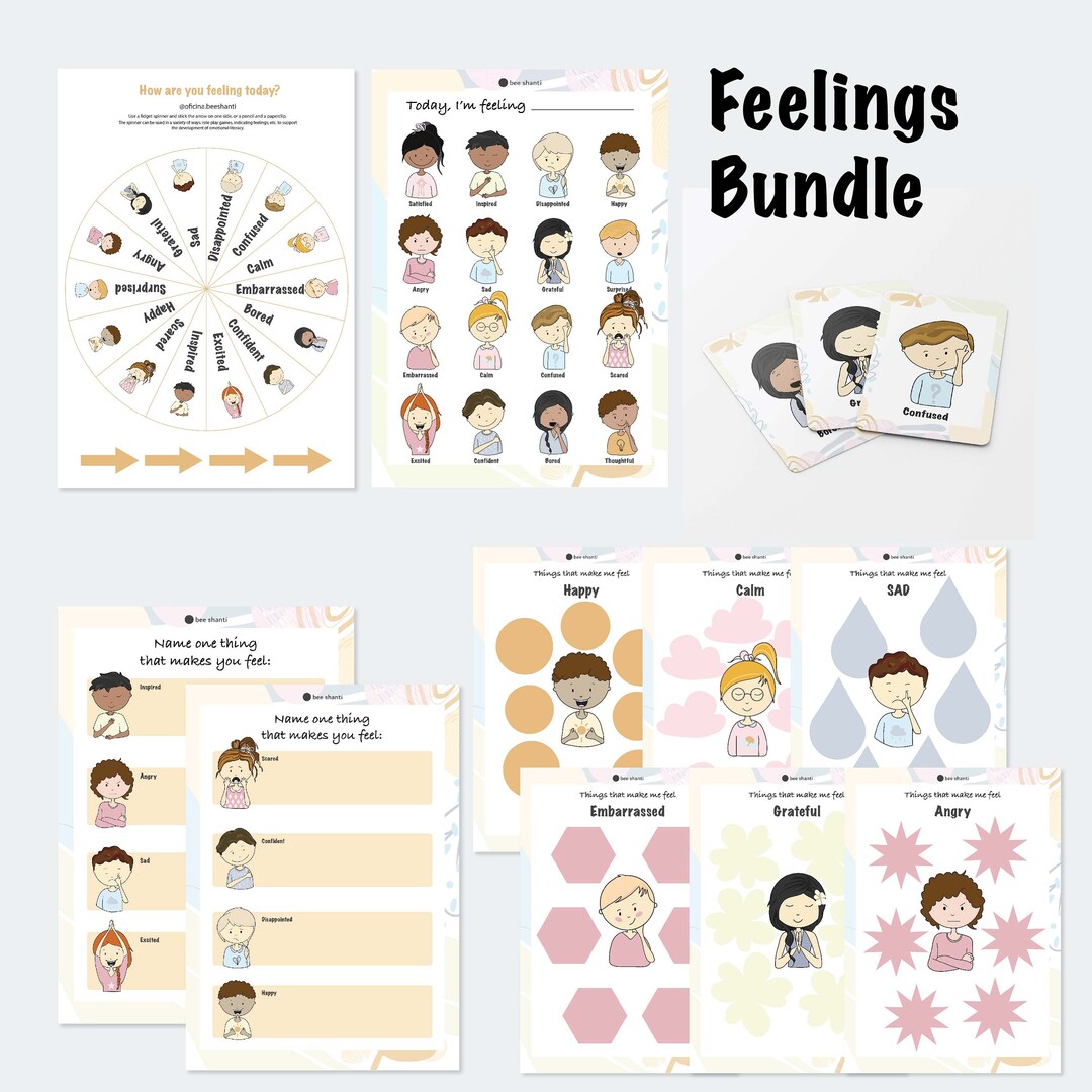 Printable Feelings Bundle, Social Emotional Learning, Social Skills ...